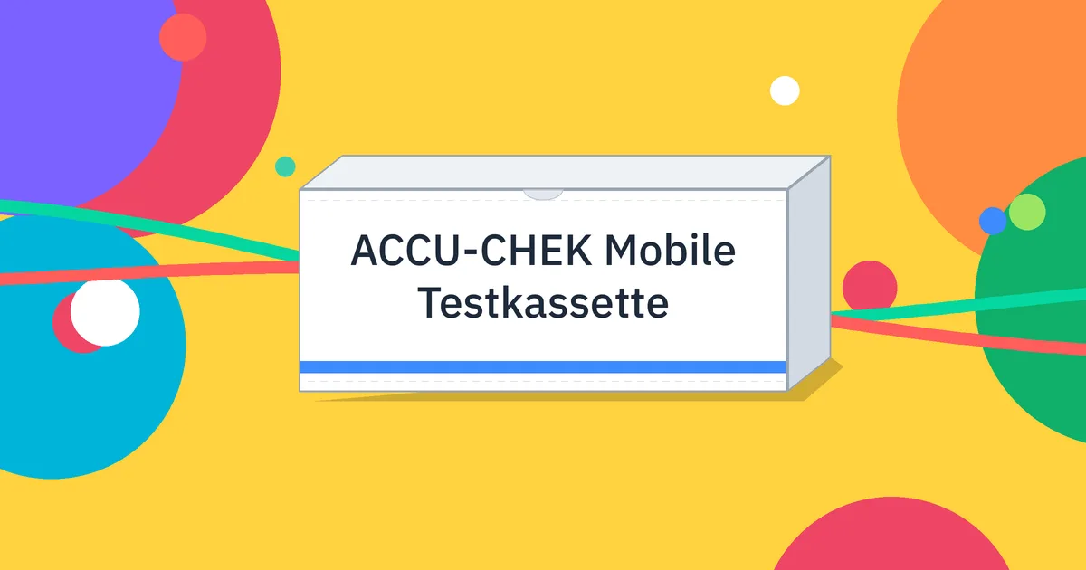 Symbolbild: Packung mit der Aufschrift ACCU-CHEK Mobile Testkassette (PZN 19697883) – Verfügbarkeit und Bezug in Apotheken in Frankfurt am Main