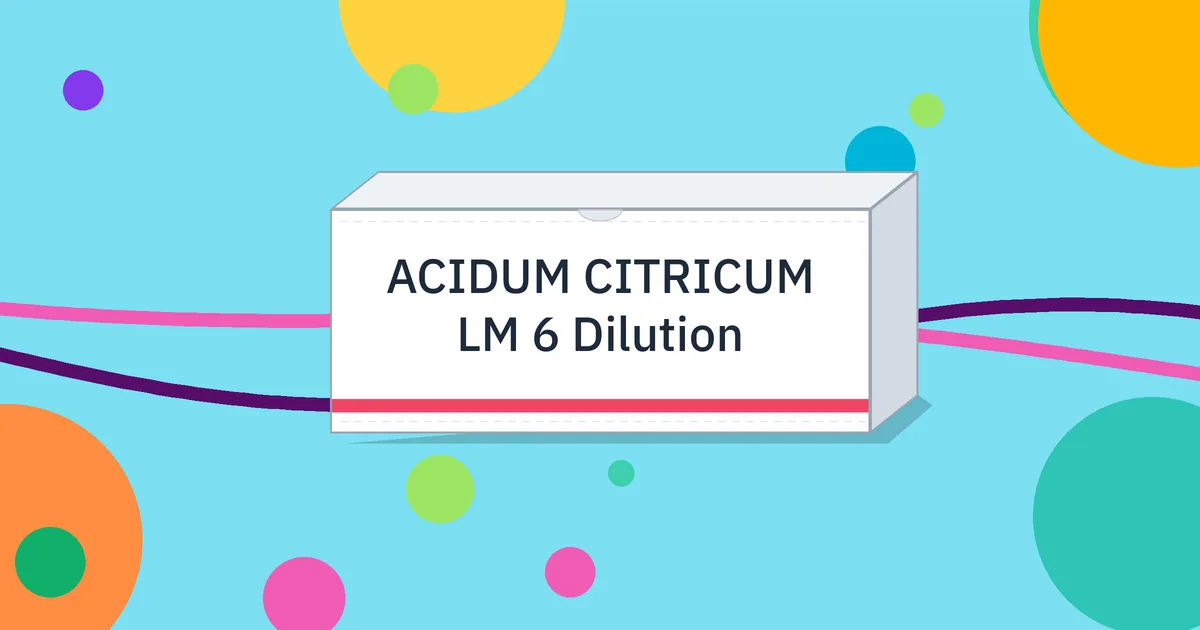 Symbolbild: Packung mit der Aufschrift ACIDUM CITRICUM LM 6 Dilution (PZN 13273343) – Verfügbarkeit und Bezug in Apotheken in Frankfurt am Main