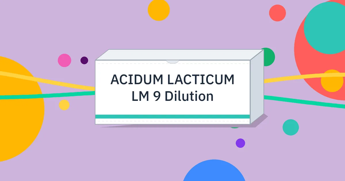 Symbolbild: Packung mit der Aufschrift ACIDUM LACTICUM LM 9 Dilution (PZN 13279185) – Verfügbarkeit und Bezug in Apotheken in Frankfurt am Main