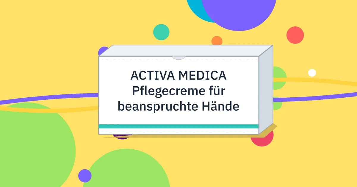 Symbolbild: Packung mit der Aufschrift ACTIVA MEDICA Pflegecreme für beanspruchte Hände (PZN 16882545) – Verfügbarkeit und Bezug in Apotheken in Frankfurt am Main