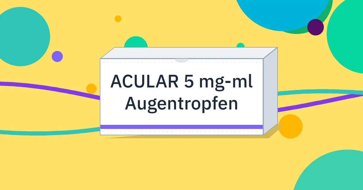 Symbolbild: Packung mit der Aufschrift ACULAR 5 mg-ml Augentropfen (PZN 01456191) – Verfügbarkeit und Bezug in Apotheken in Frankfurt am Main