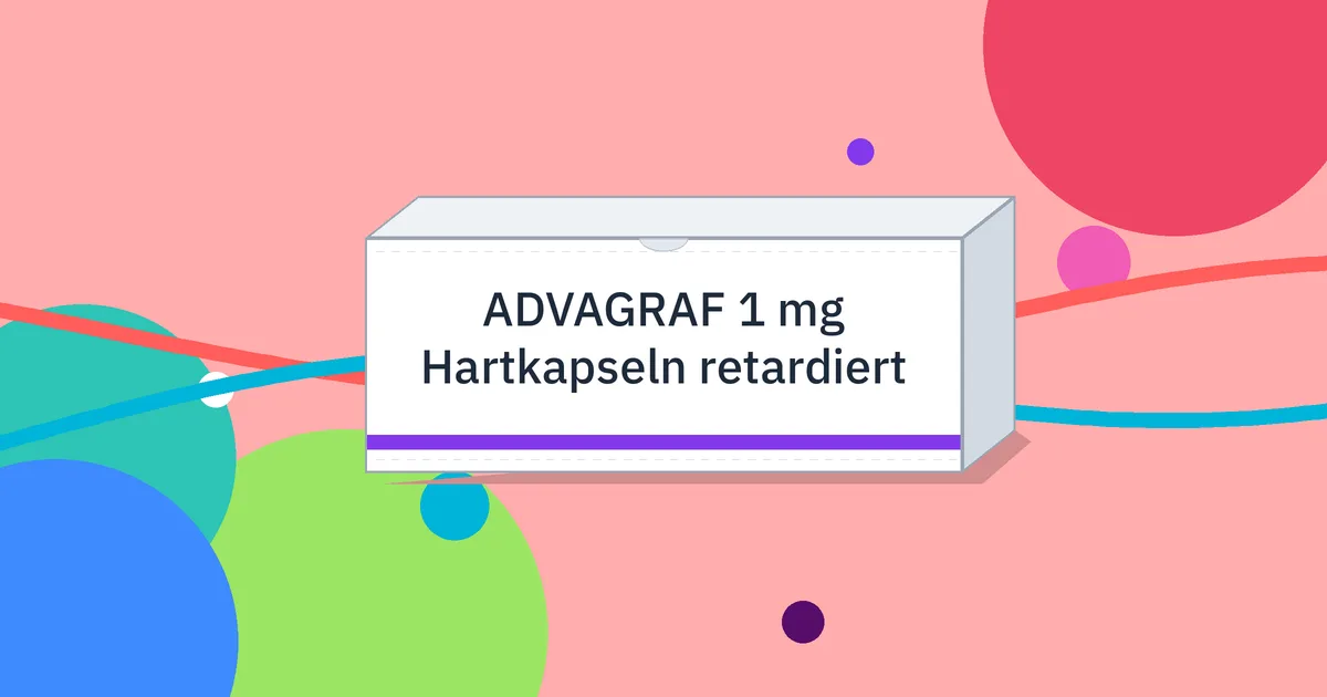 Symbolbild: Packung mit der Aufschrift ADVAGRAF 1 mg Hartkapseln retardiert (PZN 11158336) – Verfügbarkeit und Bezug in Apotheken in Frankfurt am Main