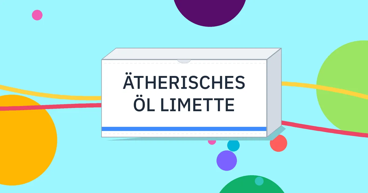Symbolbild: Packung mit der Aufschrift ÄTHERISCHES ÖL LIMETTE (PZN 05486817) – Verfügbarkeit und Bezug in Apotheken in Frankfurt am Main