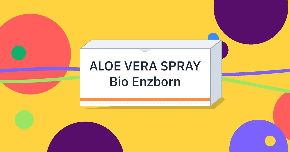 Symbolbild: Packung mit der Aufschrift ALOE VERA SPRAY Bio Enzborn (PZN 18320811) – Verfügbarkeit und Bezug in Apotheken in Frankfurt am Main