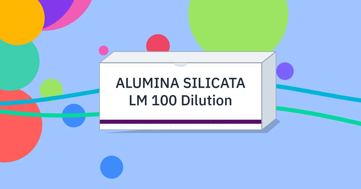 Symbolbild: Packung mit der Aufschrift ALUMINA SILICATA LM 100 Dilution (PZN 12759196) – Verfügbarkeit und Bezug in Apotheken in Frankfurt am Main