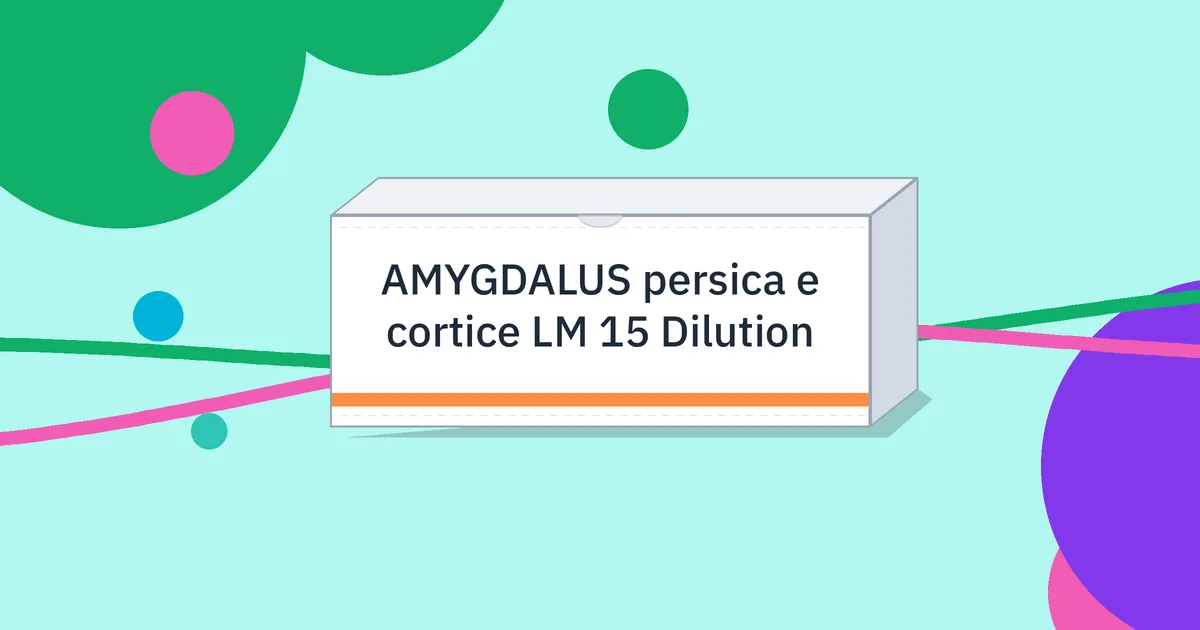Symbolbild: Packung mit der Aufschrift AMYGDALUS persica e cortice LM 15 Dilution (PZN 13326068) – Verfügbarkeit und Bezug in Apotheken in Frankfurt am Main