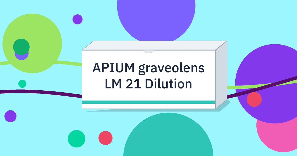 Symbolbild: Packung mit der Aufschrift APIUM graveolens LM 21 Dilution (PZN 13378444) – Verfügbarkeit und Bezug in Apotheken in Frankfurt am Main