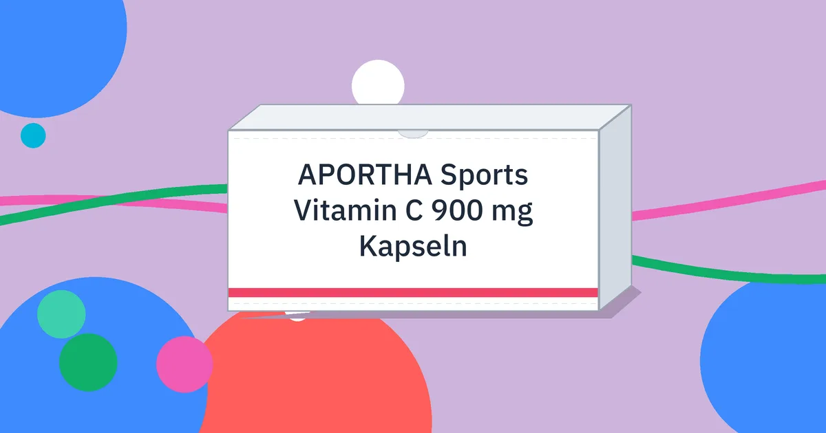 Symbolbild: Packung mit der Aufschrift APORTHA Sports Vitamin C 900 mg Kapseln (PZN 17621108) – Verfügbarkeit und Bezug in Apotheken in Frankfurt am Main