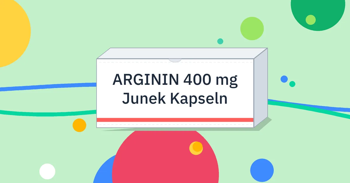 Symbolbild: Packung mit der Aufschrift ARGININ 400 mg Junek Kapseln (PZN 00132061) – Verfügbarkeit und Bezug in Apotheken in Frankfurt am Main