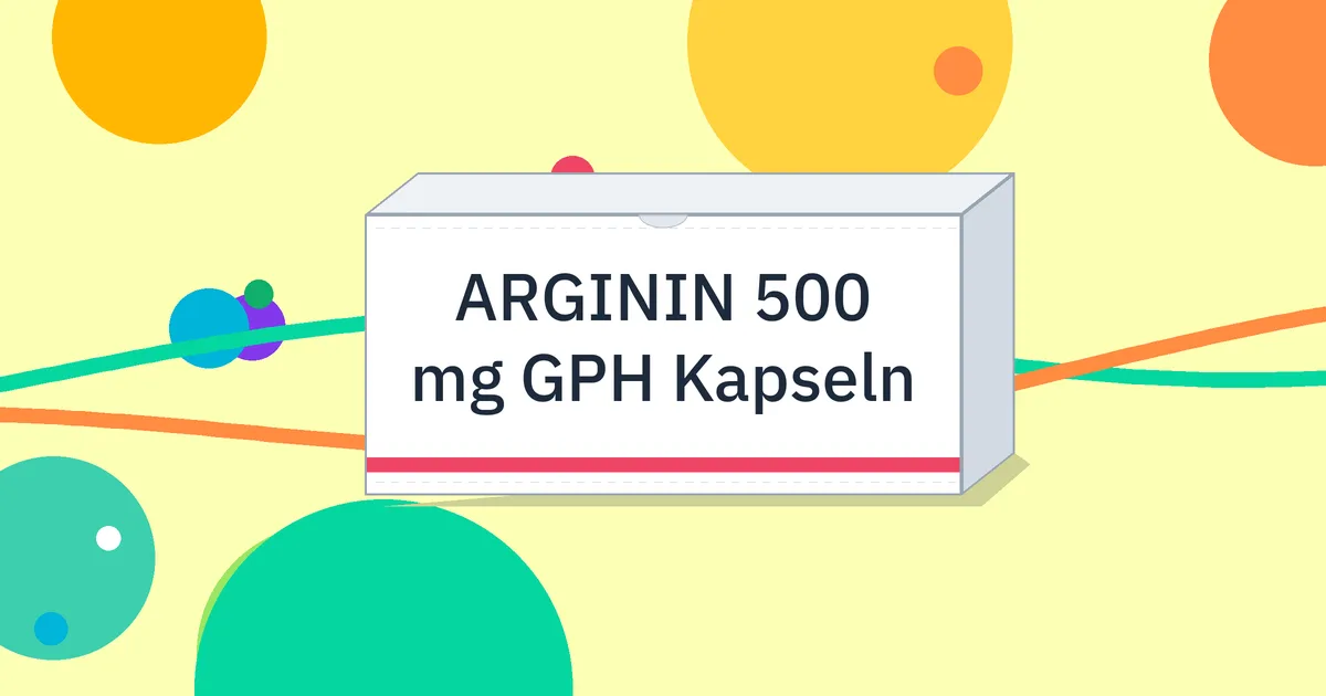Symbolbild: Packung mit der Aufschrift ARGININ 500 mg GPH Kapseln (PZN 01389738) – Verfügbarkeit und Bezug in Apotheken in Frankfurt am Main