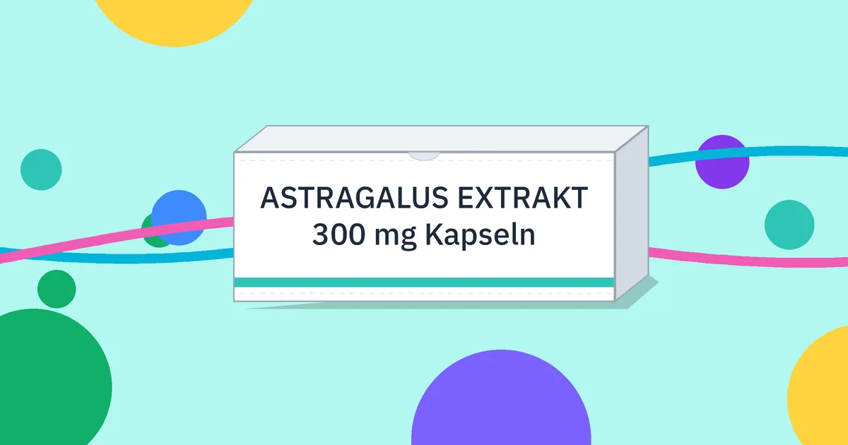 Symbolbild: Packung mit der Aufschrift ASTRAGALUS EXTRAKT 300 mg Kapseln (PZN 19641902) – Verfügbarkeit und Bezug in Apotheken in Frankfurt am Main