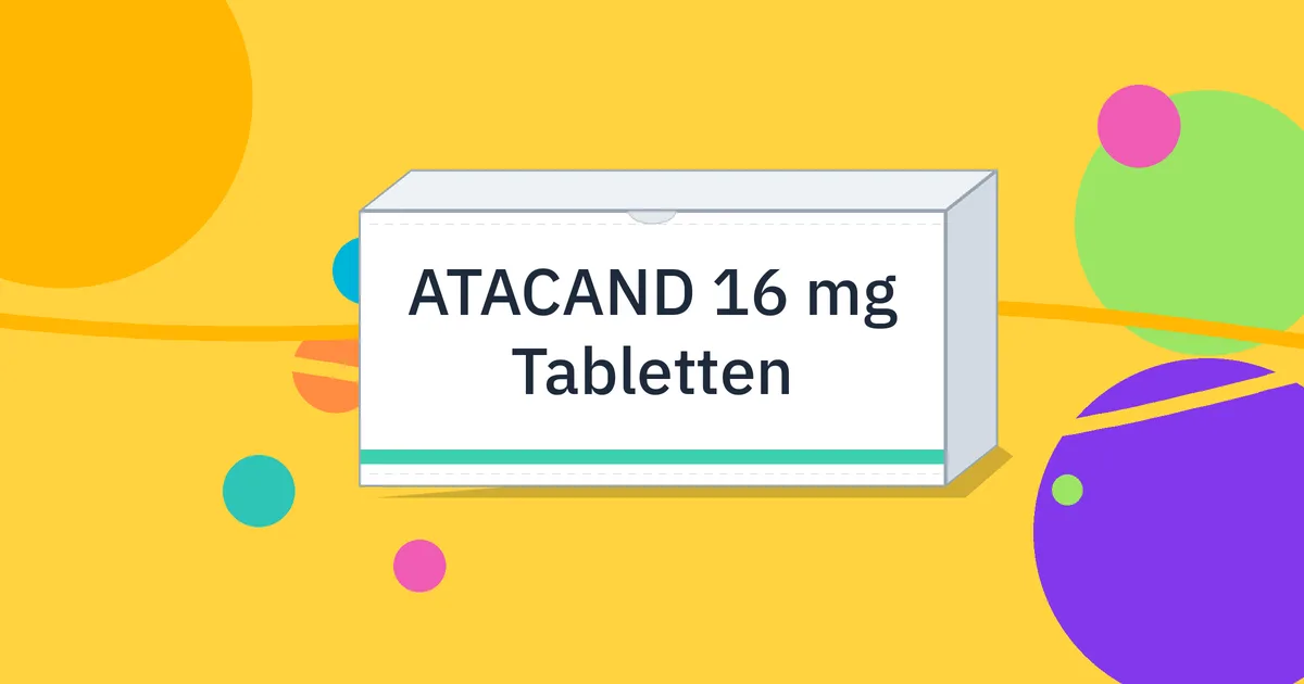 Symbolbild: Packung mit der Aufschrift ATACAND 16 mg Tabletten (PZN 17383525) – Verfügbarkeit und Bezug in Apotheken in Frankfurt am Main
