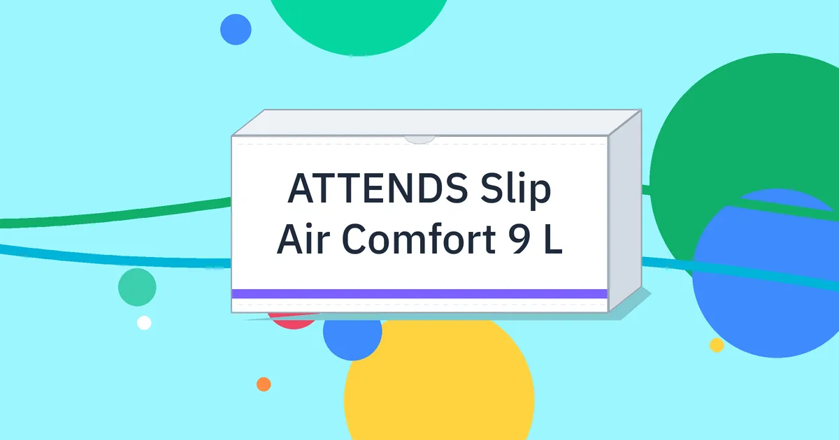Symbolbild: Packung mit der Aufschrift ATTENDS Slip Air Comfort 9 L (PZN 19385014) – Verfügbarkeit und Bezug in Apotheken in Frankfurt am Main