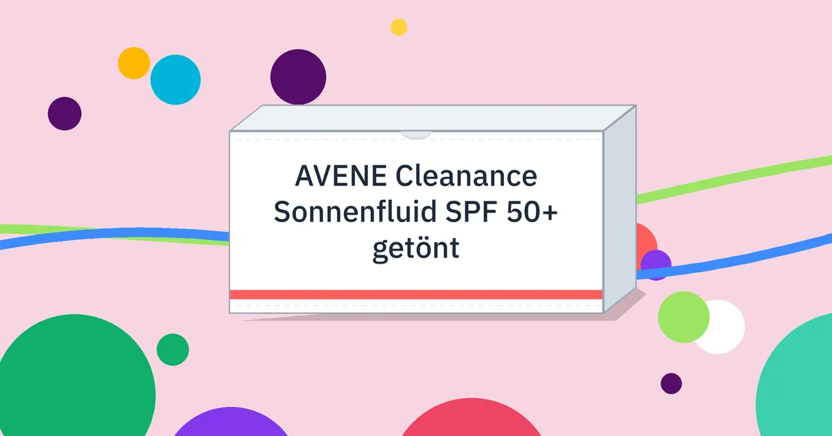 Symbolbild: Packung mit der Aufschrift AVENE Cleanance Sonnenfluid SPF 50+ getönt (PZN 17293383) – Verfügbarkeit und Bezug in Apotheken in Frankfurt am Main