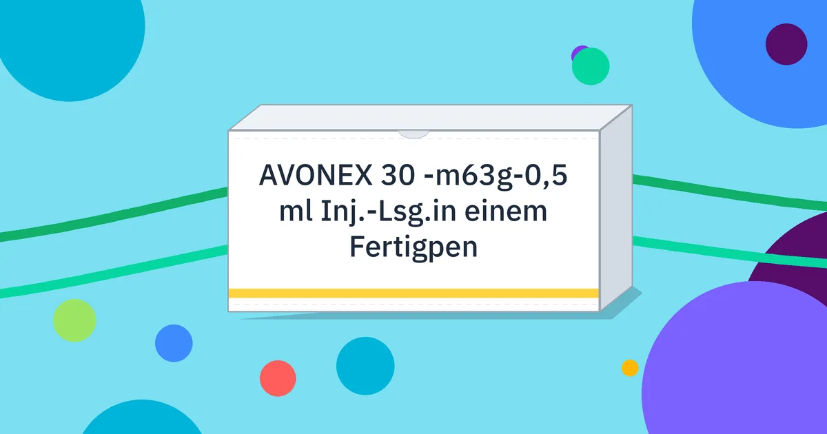 Symbolbild: Packung mit der Aufschrift AVONEX 30 -m63g-0,5 ml Inj.-Lsg.in einem Fertigpen (PZN 10922456) – Verfügbarkeit und Bezug in Apotheken in Frankfurt am Main