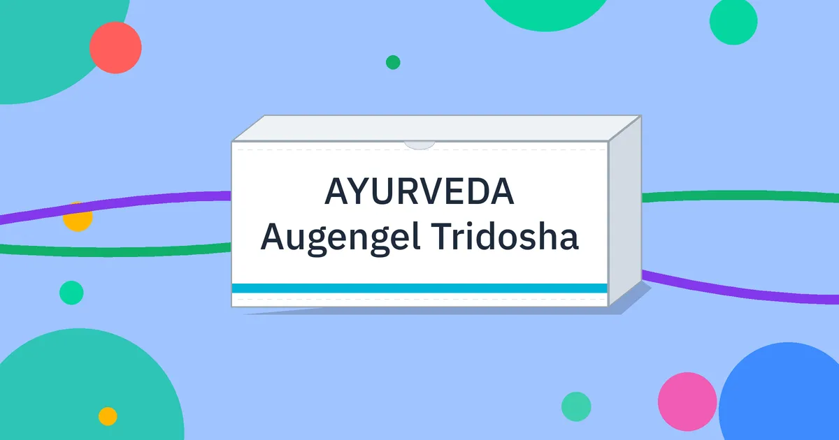 Symbolbild: Packung mit der Aufschrift AYURVEDA Augengel Tridosha (PZN 15407032) – Verfügbarkeit und Bezug in Apotheken in Frankfurt am Main