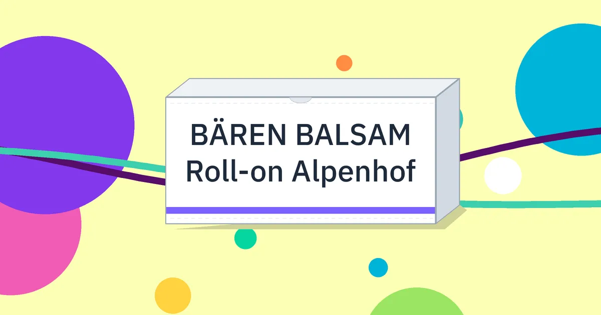 Symbolbild: Packung mit der Aufschrift BÄREN BALSAM Roll-on Alpenhof (PZN 17945414) – Verfügbarkeit und Bezug in Apotheken in Frankfurt am Main