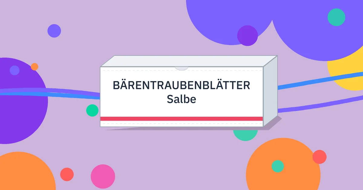 Symbolbild: Packung mit der Aufschrift BÄRENTRAUBENBLÄTTER Salbe (PZN 17937136) – Verfügbarkeit und Bezug in Apotheken in Frankfurt am Main
