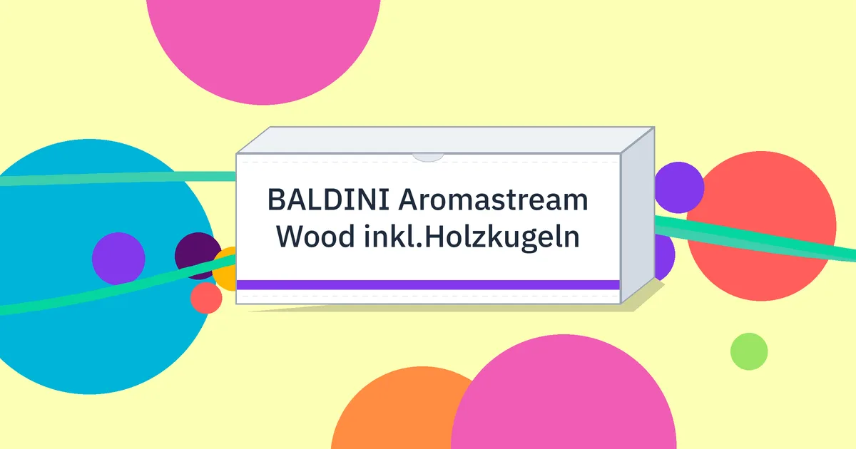 Symbolbild: Packung mit der Aufschrift BALDINI Aromastream Wood inkl.Holzkugeln (PZN 18110568) – Verfügbarkeit und Bezug in Apotheken in Frankfurt am Main