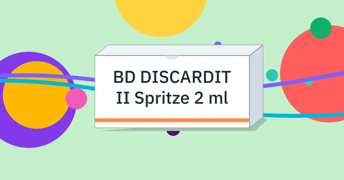 Symbolbild: Packung mit der Aufschrift BD DISCARDIT II Spritze 2 ml (PZN 03024515) – Verfügbarkeit und Bezug in Apotheken in Frankfurt am Main