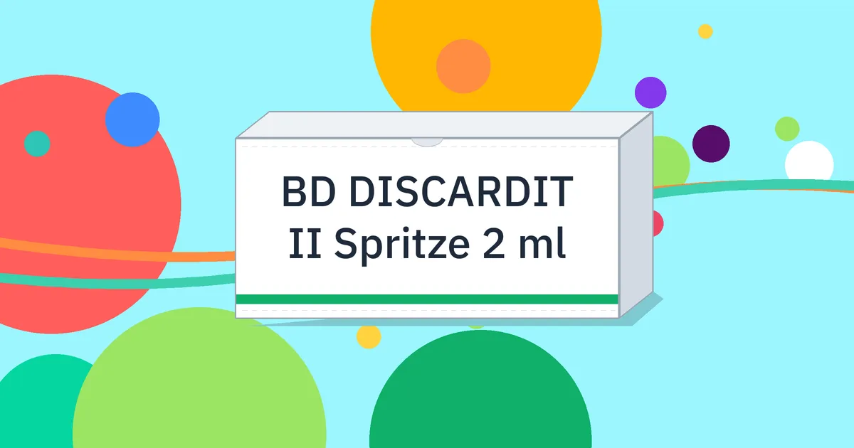 Symbolbild: Packung mit der Aufschrift BD DISCARDIT II Spritze 2 ml (PZN 01818754) – Verfügbarkeit und Bezug in Apotheken in Frankfurt am Main