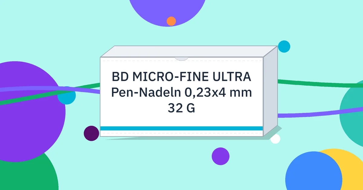 Symbolbild: Packung mit der Aufschrift BD MICRO-FINE ULTRA Pen-Nadeln 0,23x4 mm 32 G (PZN 11100182) – Verfügbarkeit und Bezug in Apotheken in Frankfurt am Main