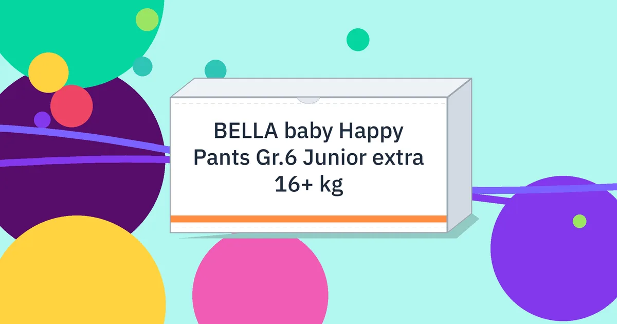 Symbolbild: Packung mit der Aufschrift BELLA baby Happy Pants Gr.6 Junior extra 16+ kg (PZN 19134708) – Verfügbarkeit und Bezug in Apotheken in Frankfurt am Main