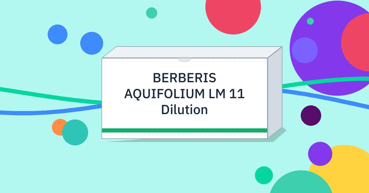 Symbolbild: Packung mit der Aufschrift BERBERIS AQUIFOLIUM LM 11 Dilution (PZN 13383149) – Verfügbarkeit und Bezug in Apotheken in Frankfurt am Main