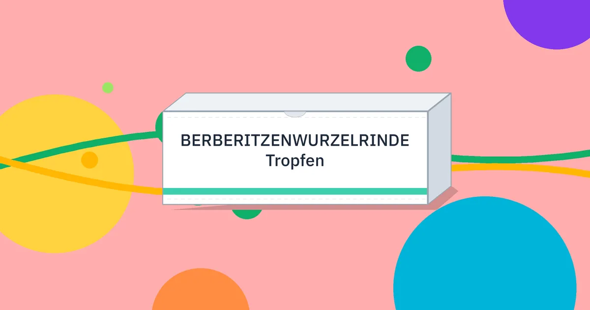 Symbolbild: Packung mit der Aufschrift BERBERITZENWURZELRINDE Tropfen (PZN 19418297) – Verfügbarkeit und Bezug in Apotheken in Frankfurt am Main