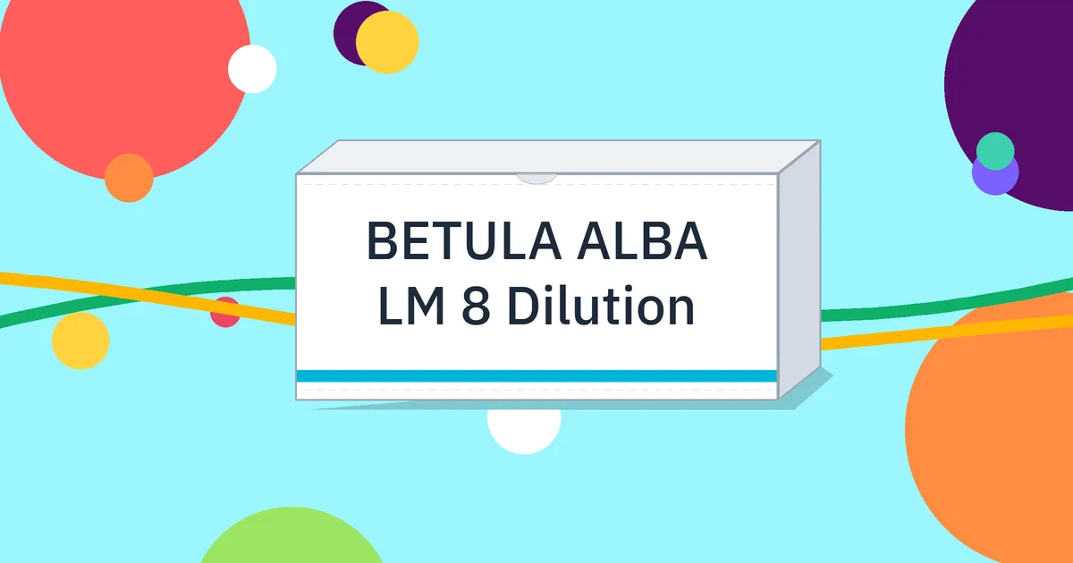 Symbolbild: Packung mit der Aufschrift BETULA ALBA LM 8 Dilution (PZN 12793750) – Verfügbarkeit und Bezug in Apotheken in Frankfurt am Main