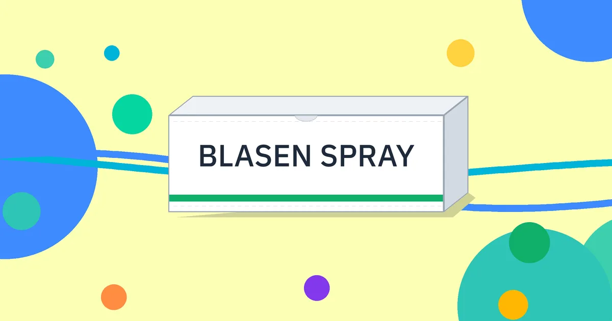 Symbolbild: Packung mit der Aufschrift BLASEN SPRAY (PZN 14249513) – Verfügbarkeit und Bezug in Apotheken in Frankfurt am Main