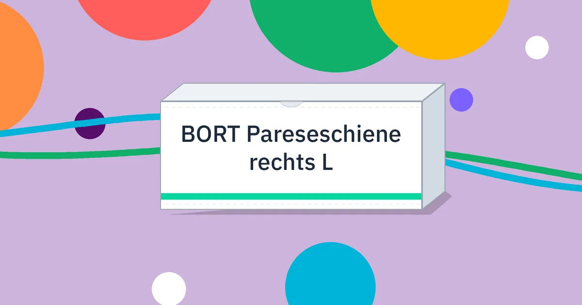 Symbolbild: Packung mit der Aufschrift BORT Pareseschiene rechts L (PZN 04384670) – Verfügbarkeit und Bezug in Apotheken in Frankfurt am Main