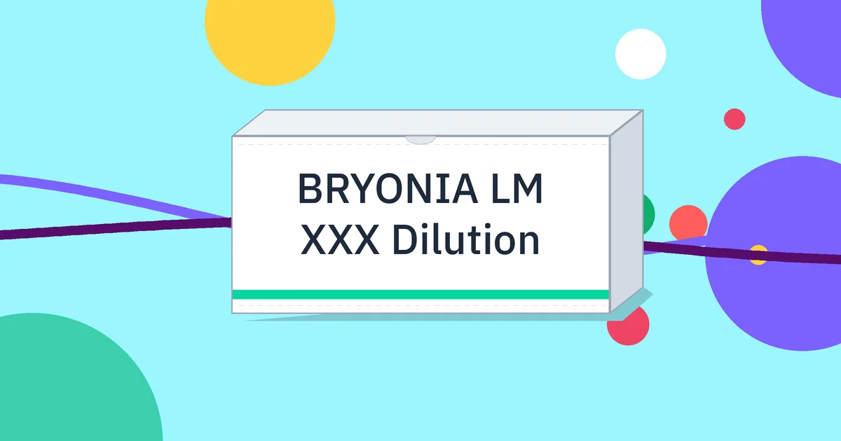 Symbolbild: Packung mit der Aufschrift BRYONIA LM XXX Dilution (PZN 02673921) – Verfügbarkeit und Bezug in Apotheken in Frankfurt am Main