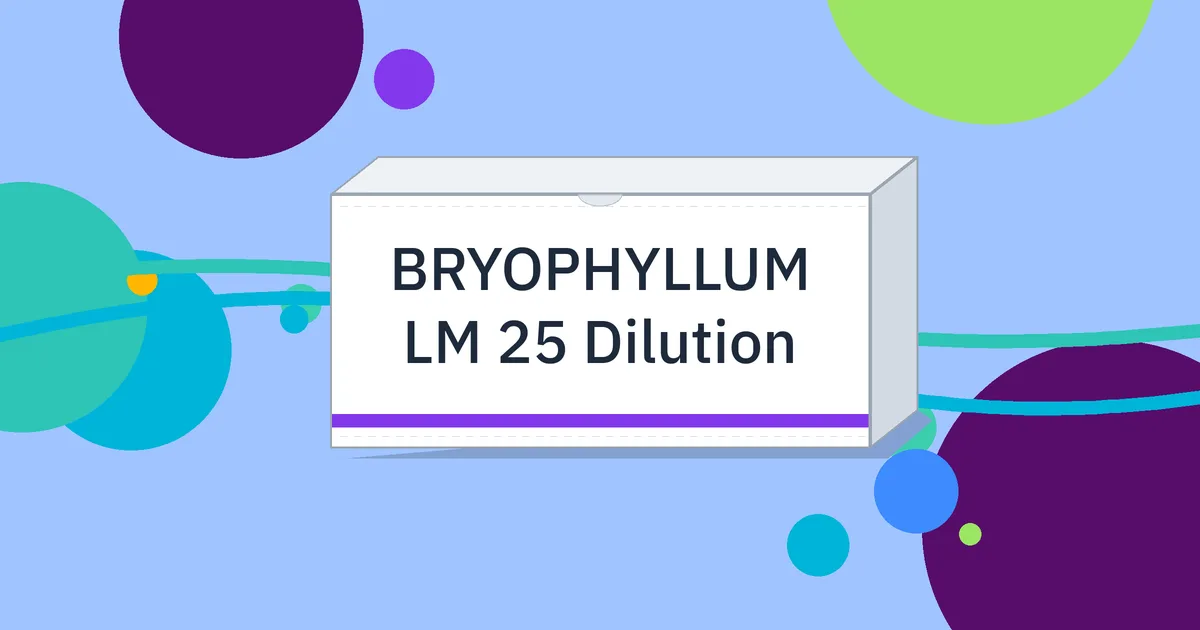 Symbolbild: Packung mit der Aufschrift BRYOPHYLLUM LM 25 Dilution (PZN 13397677) – Verfügbarkeit und Bezug in Apotheken in Frankfurt am Main