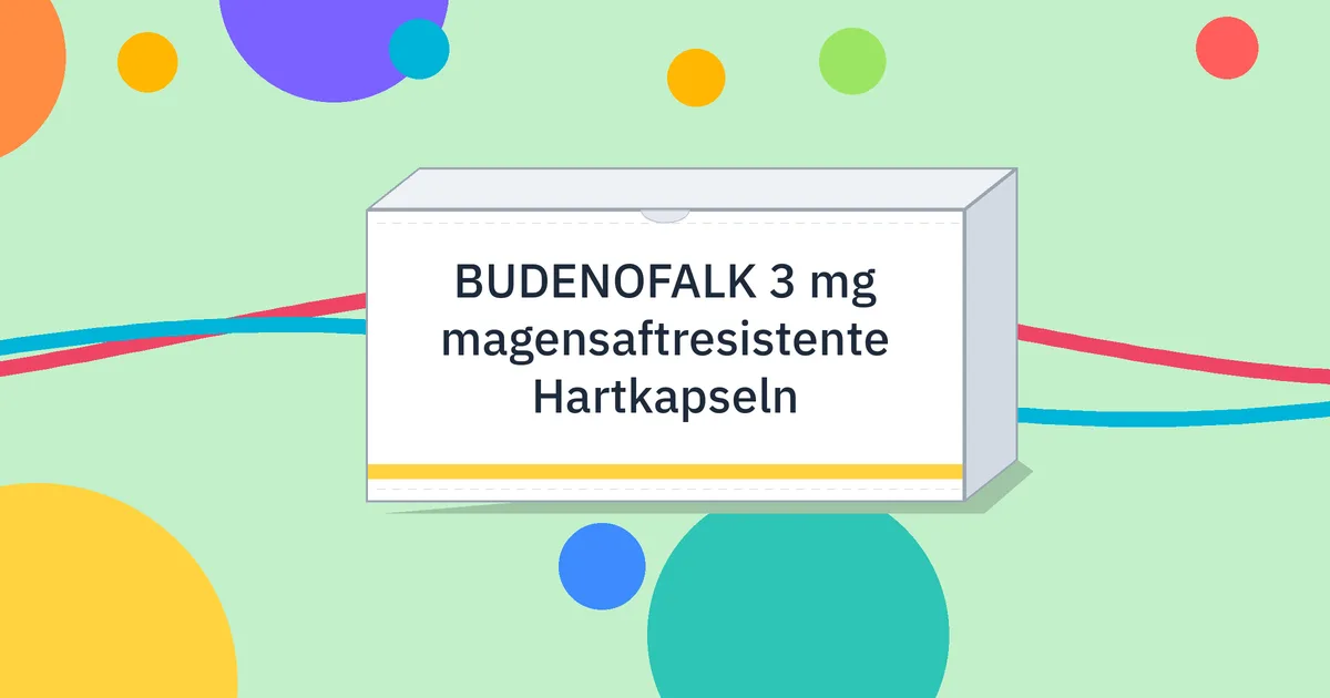 Symbolbild: Packung mit der Aufschrift BUDENOFALK 3 mg magensaftresistente Hartkapseln (PZN 10841887) – Verfügbarkeit und Bezug in Apotheken in Frankfurt am Main