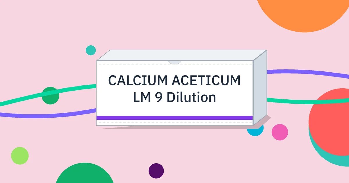 Symbolbild: Packung mit der Aufschrift CALCIUM ACETICUM LM 9 Dilution (PZN 13405483) – Verfügbarkeit und Bezug in Apotheken in Frankfurt am Main