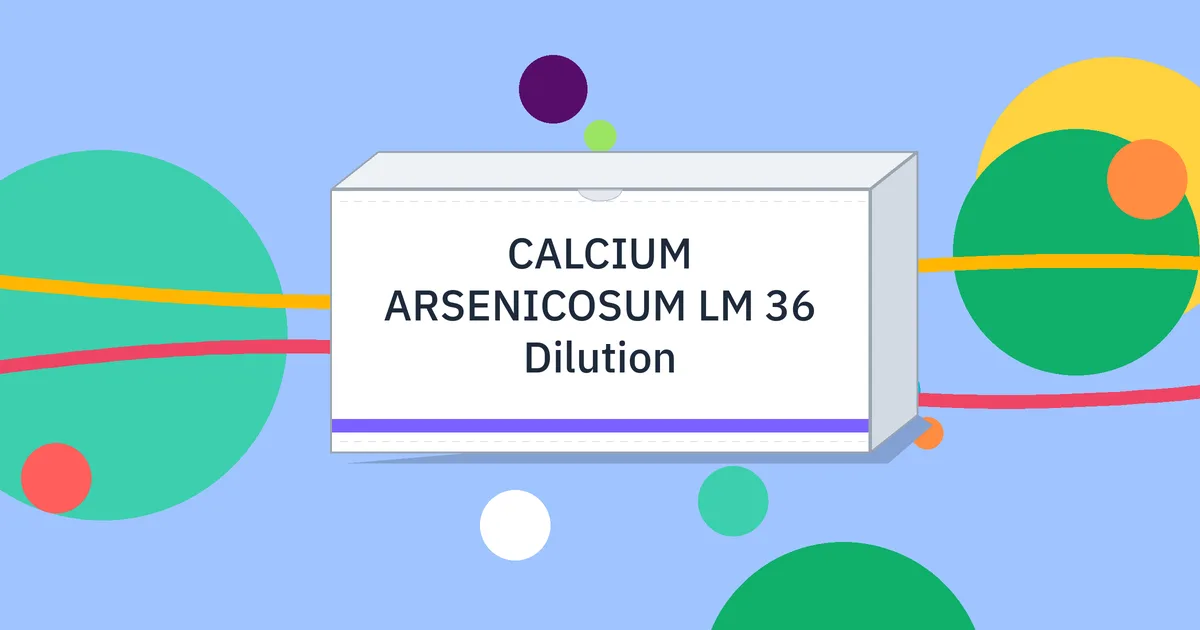 Symbolbild: Packung mit der Aufschrift CALCIUM ARSENICOSUM LM 36 Dilution (PZN 12800220) – Verfügbarkeit und Bezug in Apotheken in Frankfurt am Main
