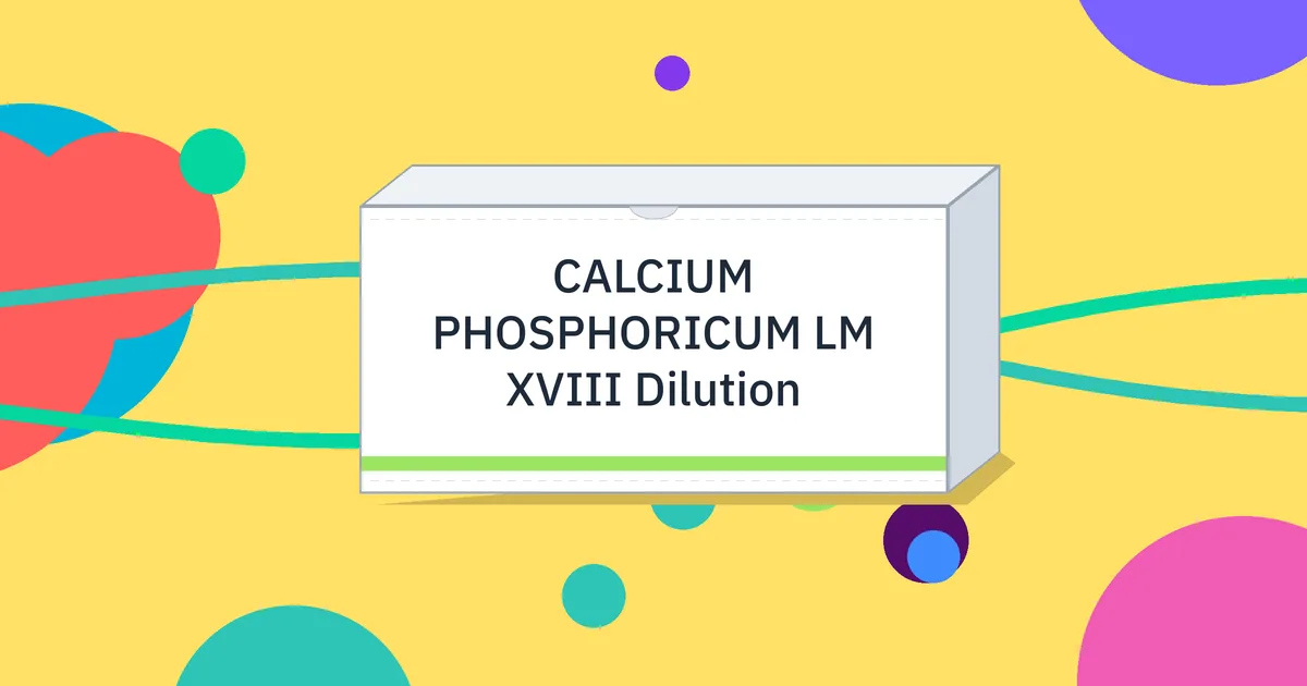 Symbolbild: Packung mit der Aufschrift CALCIUM PHOSPHORICUM LM XVIII Dilution (PZN 02667978) – Verfügbarkeit und Bezug in Apotheken in Frankfurt am Main