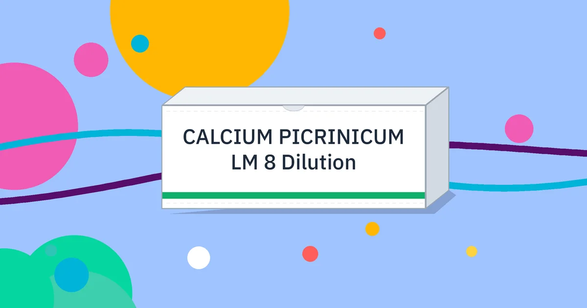 Symbolbild: Packung mit der Aufschrift CALCIUM PICRINICUM LM 8 Dilution (PZN 13410633) – Verfügbarkeit und Bezug in Apotheken in Frankfurt am Main