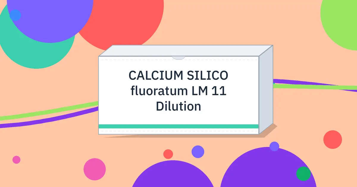 Symbolbild: Packung mit der Aufschrift CALCIUM SILICO fluoratum LM 11 Dilution (PZN 12806085) – Verfügbarkeit und Bezug in Apotheken in Frankfurt am Main