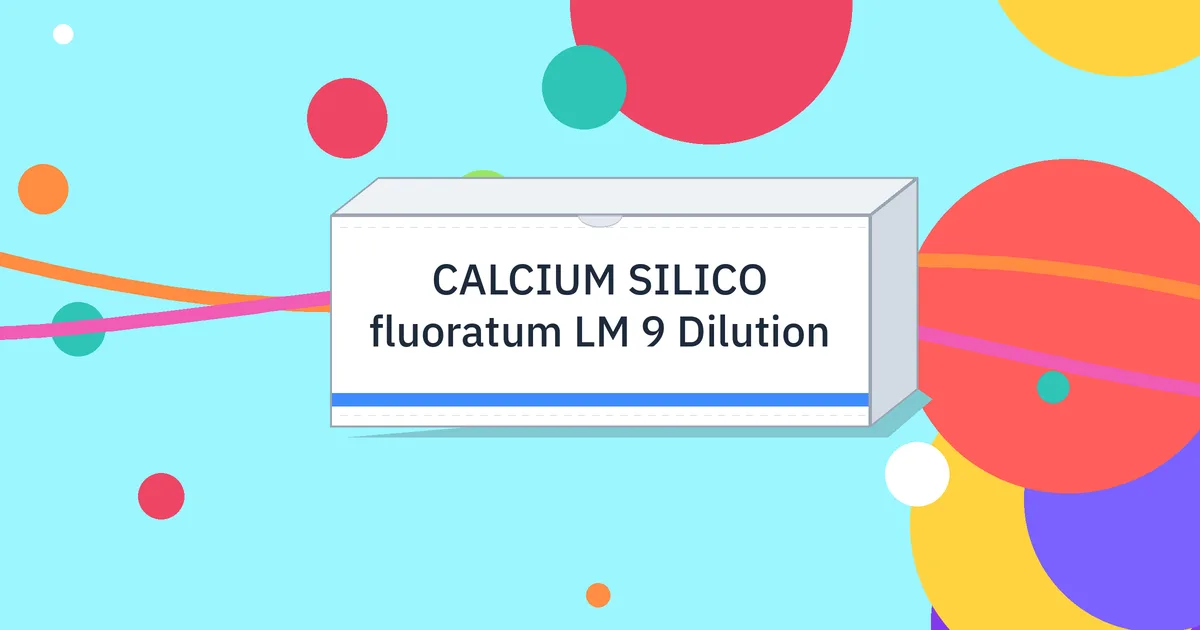Symbolbild: Packung mit der Aufschrift CALCIUM SILICO fluoratum LM 9 Dilution (PZN 12806062) – Verfügbarkeit und Bezug in Apotheken in Frankfurt am Main