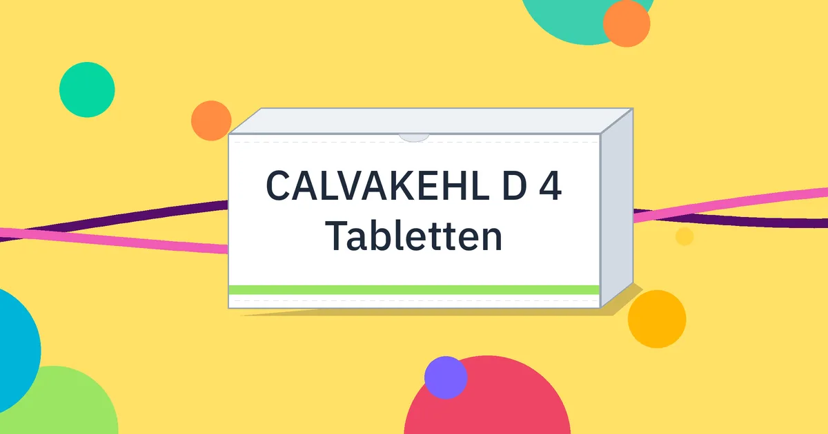 Symbolbild: Packung mit der Aufschrift CALVAKEHL D 4 Tabletten (PZN 00572009) – Verfügbarkeit und Bezug in Apotheken in Frankfurt am Main