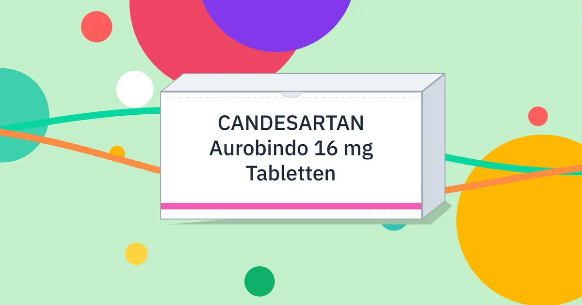 Symbolbild: Packung mit der Aufschrift CANDESARTAN Aurobindo 16 mg Tabletten (PZN 10142155) – Verfügbarkeit und Bezug in Apotheken in Frankfurt am Main