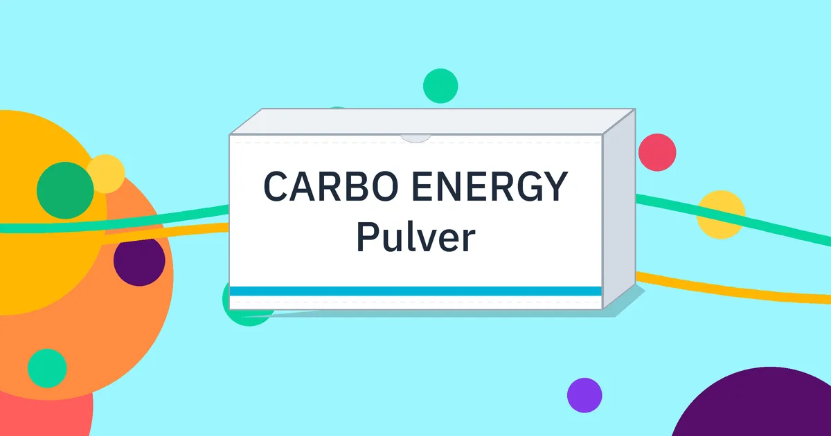 Symbolbild: Packung mit der Aufschrift CARBO ENERGY Pulver (PZN 07583387) – Verfügbarkeit und Bezug in Apotheken in Frankfurt am Main