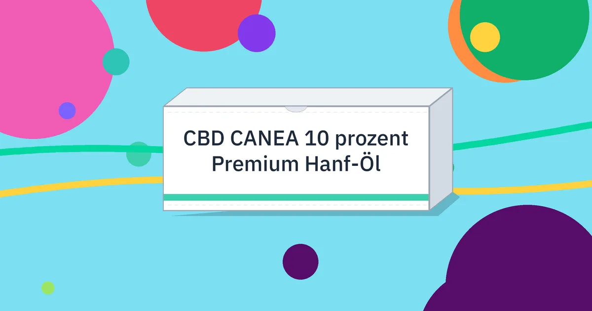 Symbolbild: Packung mit der Aufschrift CBD CANEA 10 prozent Premium Hanf-Öl (PZN 15437056) – Verfügbarkeit und Bezug in Apotheken in Frankfurt am Main
