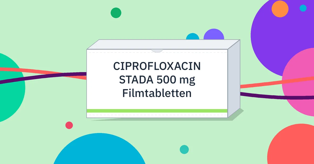 Symbolbild: Packung mit der Aufschrift CIPROFLOXACIN STADA 500 mg Filmtabletten (PZN 01592793) – Verfügbarkeit und Bezug in Apotheken in Frankfurt am Main