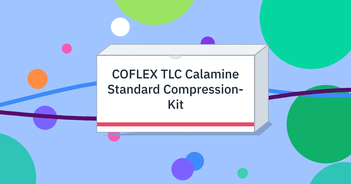 Symbolbild: Packung mit der Aufschrift COFLEX TLC Calamine Standard Compression-Kit (PZN 17558568) – Verfügbarkeit und Bezug in Apotheken in Frankfurt am Main
