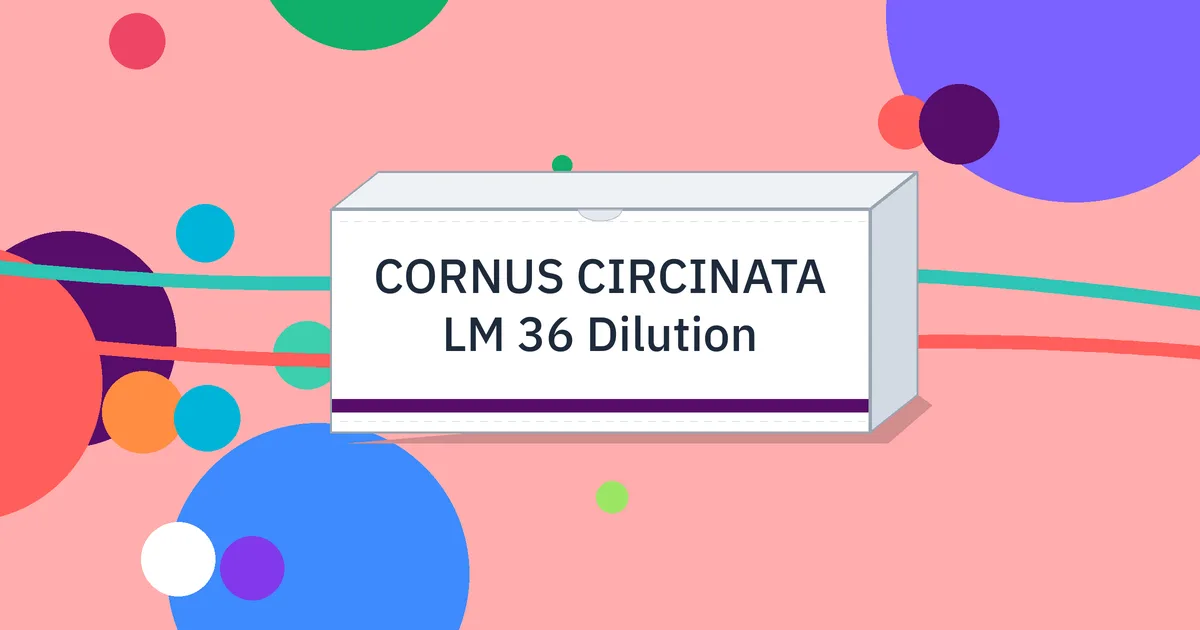 Symbolbild: Packung mit der Aufschrift CORNUS CIRCINATA LM 36 Dilution (PZN 13452376) – Verfügbarkeit und Bezug in Apotheken in Frankfurt am Main