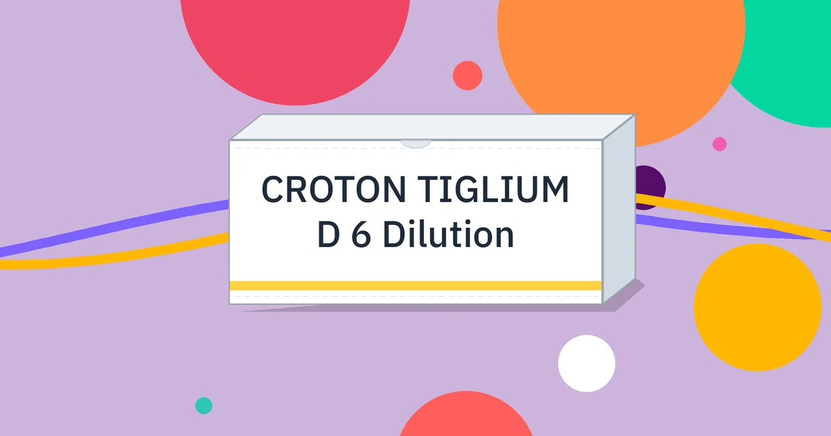 Symbolbild: Packung mit der Aufschrift CROTON TIGLIUM D 6 Dilution (PZN 02612339) – Verfügbarkeit und Bezug in Apotheken in Frankfurt am Main