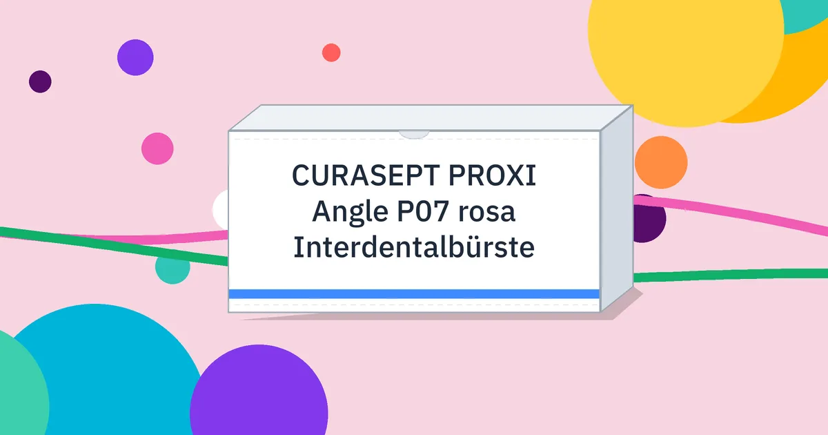 Symbolbild: Packung mit der Aufschrift CURASEPT PROXI Angle P07 rosa Interdentalbürste (PZN 17610205) – Verfügbarkeit und Bezug in Apotheken in Frankfurt am Main